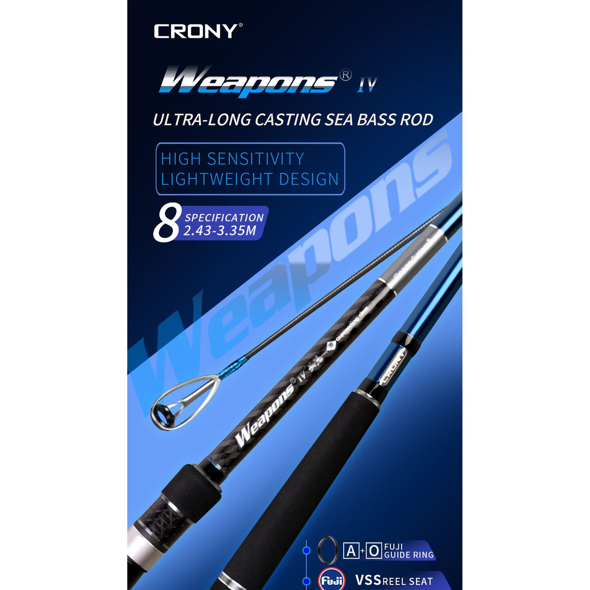 Fishing rod Crony all New Weapons IV Saltwater Spin (Inside/Outside/Be ...